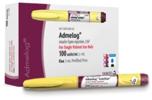 Admelog Solostar Pen 100U/ml 5x3ml DIN 02469871 * Ships Mon-Wed within ...